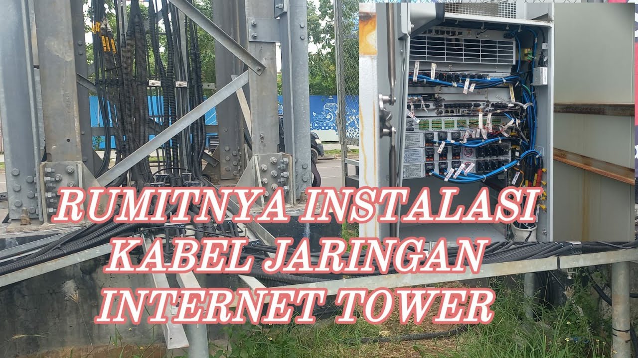 Ruwet dan Semprawutnya instalasi kabel BTS tower provider// banyak ...