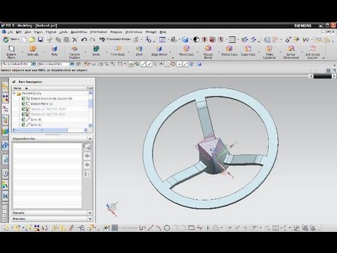 10.4 Lenkrad - Siemens NX 8 Training - Sweep - Swept - Pattern feature ...