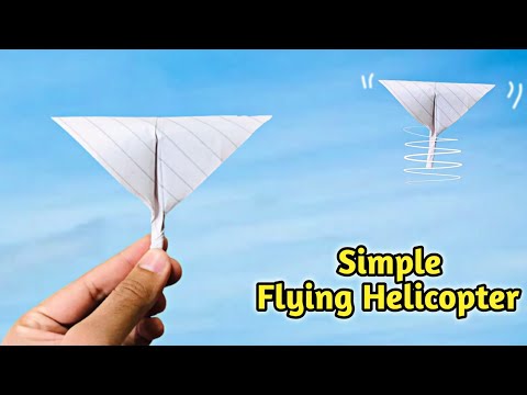 How to Make a Simple NOTEBOOK PAPER HELICOPTER, flying notebook ...