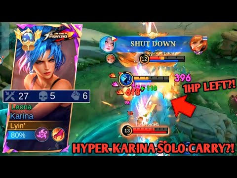 HYPER KARINA CARRY + RANDOM ANGELA CONNECTION IN SOLO RANKED?! 😱🔥 EZ 27 KILLS🔥 TOP 1 GLOBAL KARINA