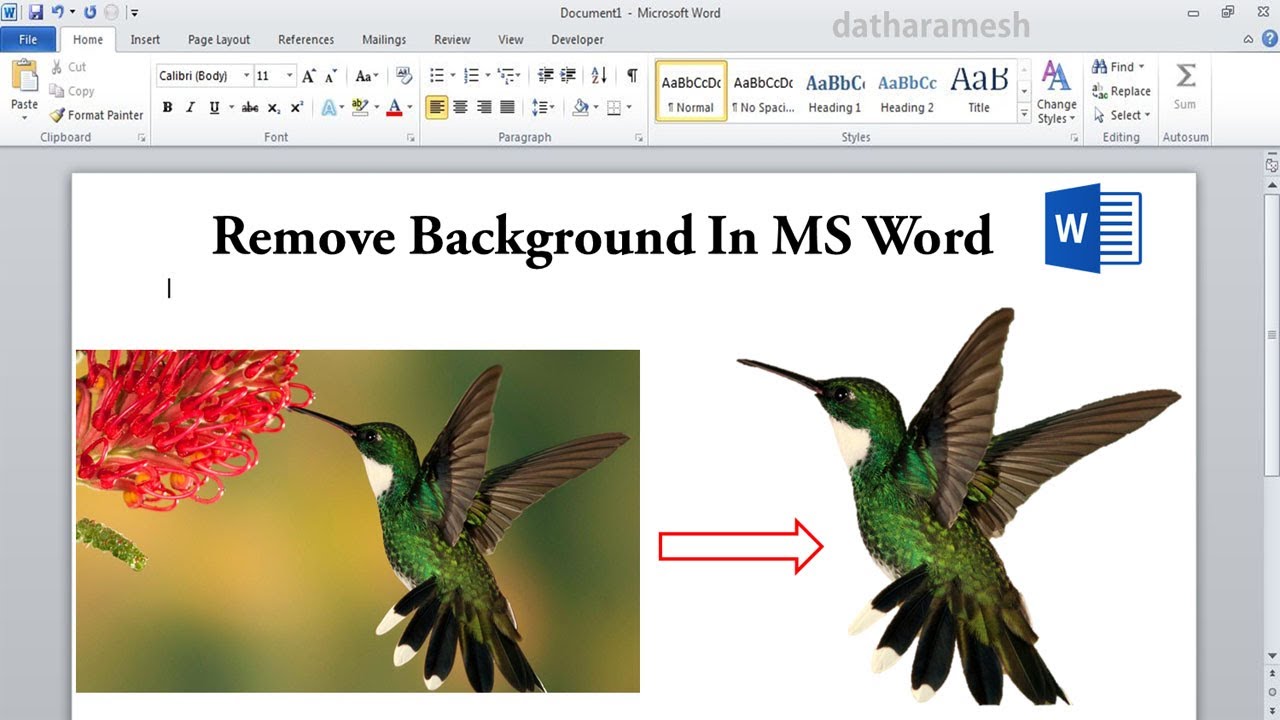 How To Remove Picture Background In MS Word YouTube How To Remove Picture Background In MS Word YouTube