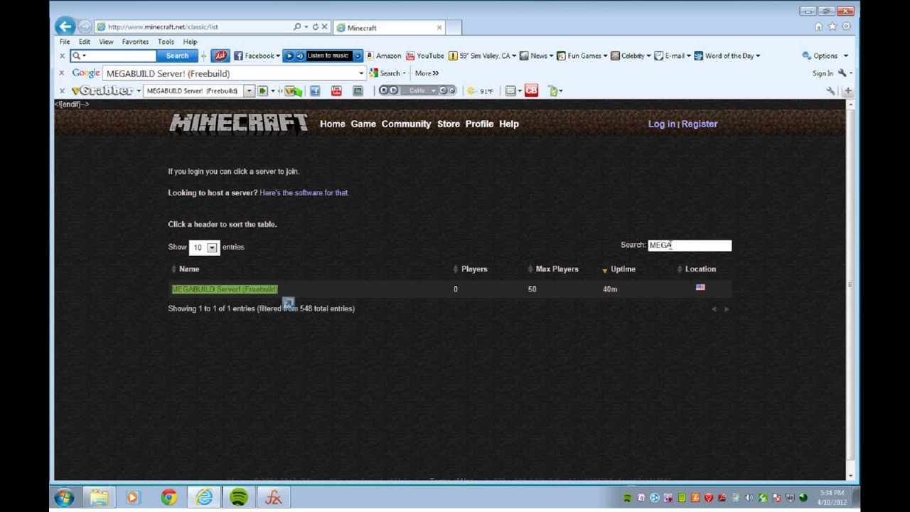 JOIN MINECRAFT CLASSIC SERVER - YouTube