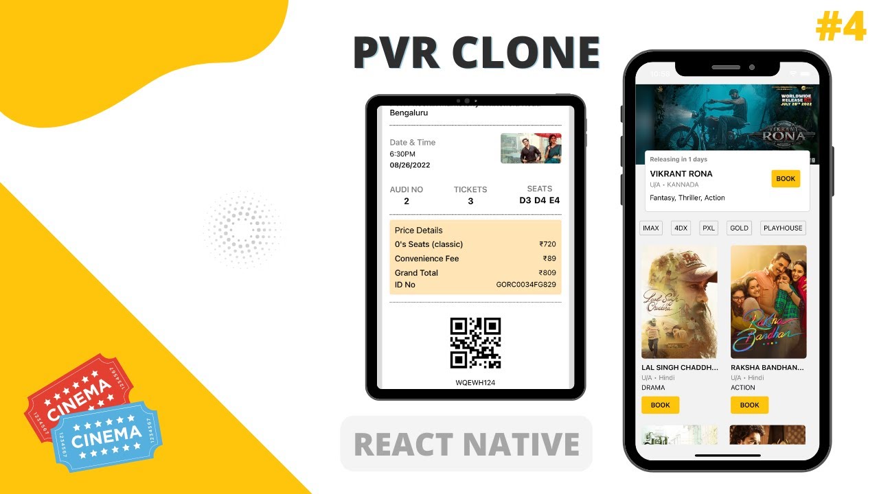 🔴 Let's build PVR (Movie Booking App) with React Native | Stripe Integration | Expo | Day 4 ...