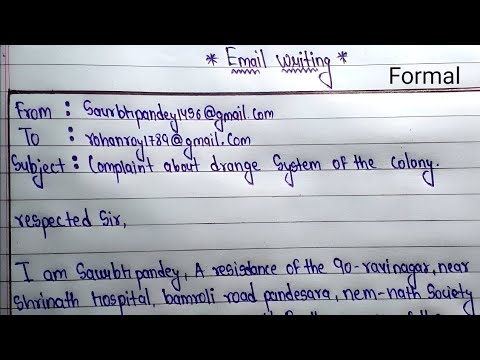 email writing class 10 | email writing - YouTube