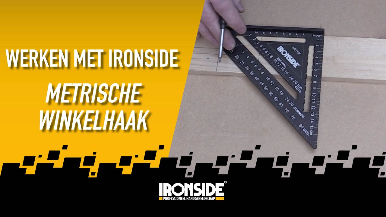 Werken met de Ironside metrische winkelhaak - YouTube