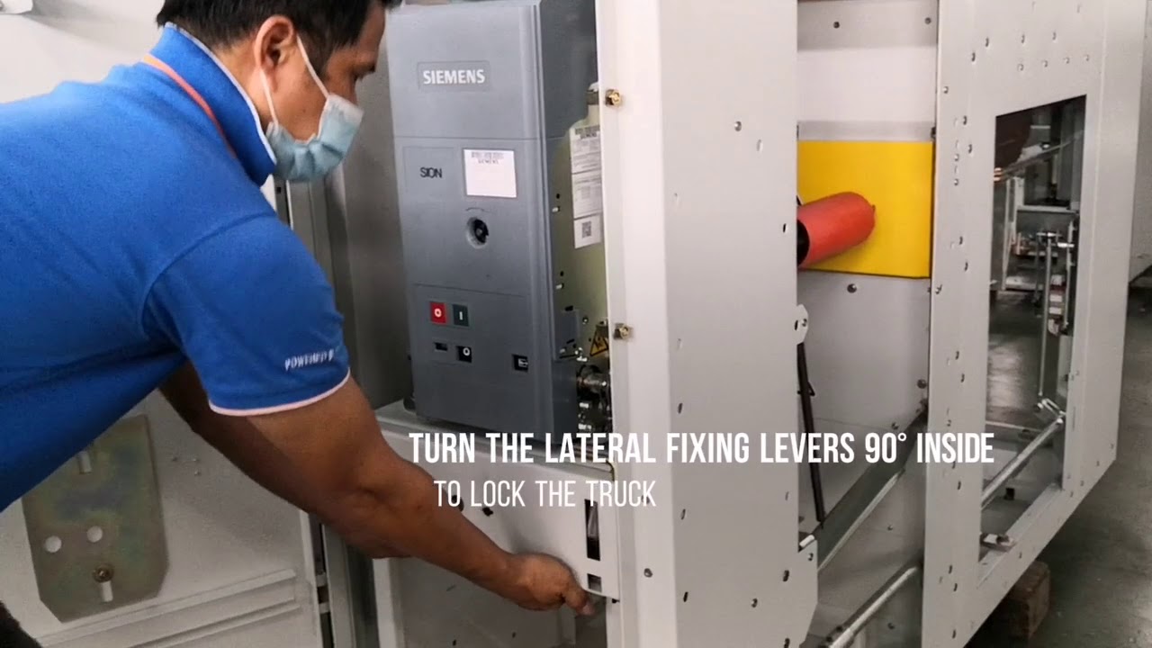 SIEMENS | SIMOPRIME SWITCHGEAR | Moving the switching device truck into ...