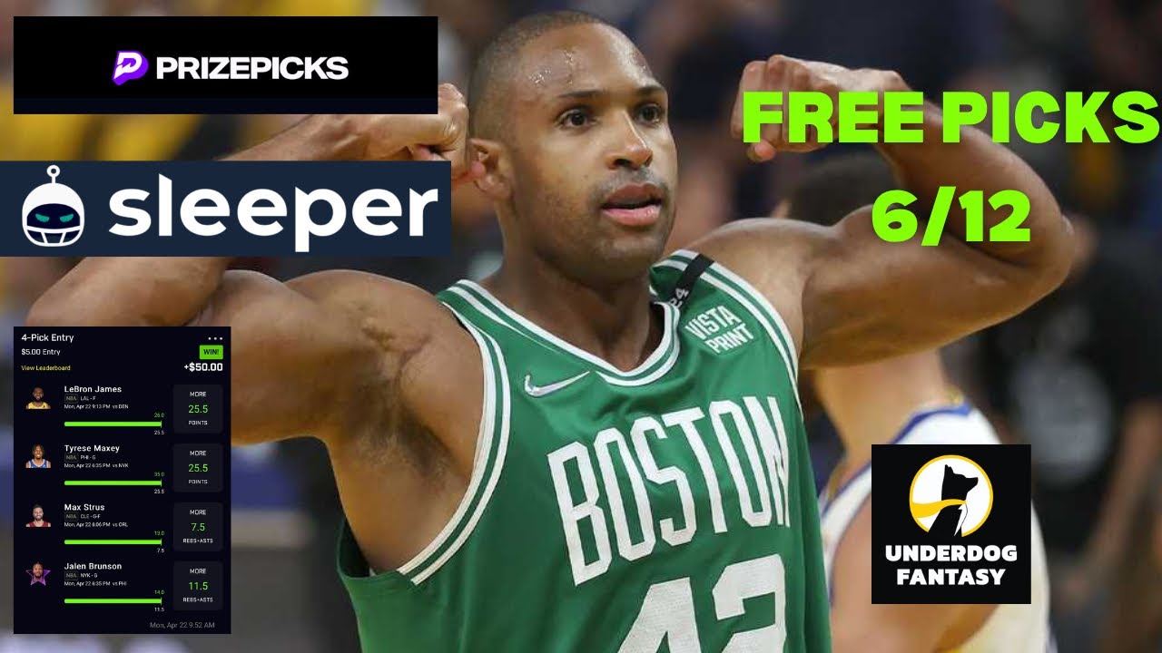 NBA Player Props Prize Picks Sleeper Fantasy Underdog DFS Free Picks 6 ...