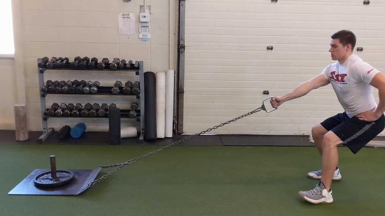 Single Arm Neutral Grip Sled Drag - YouTube