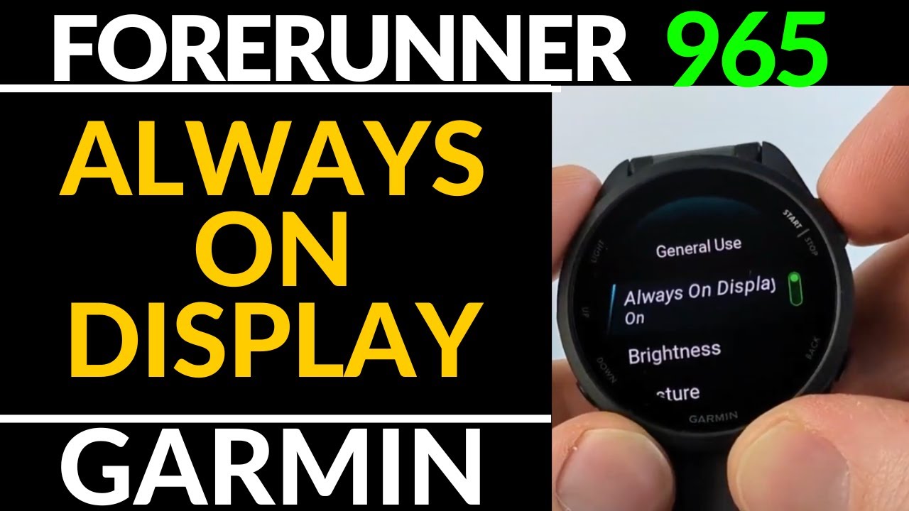 Turn On the Always On Display - Garmin Forerunner 965 - YouTube