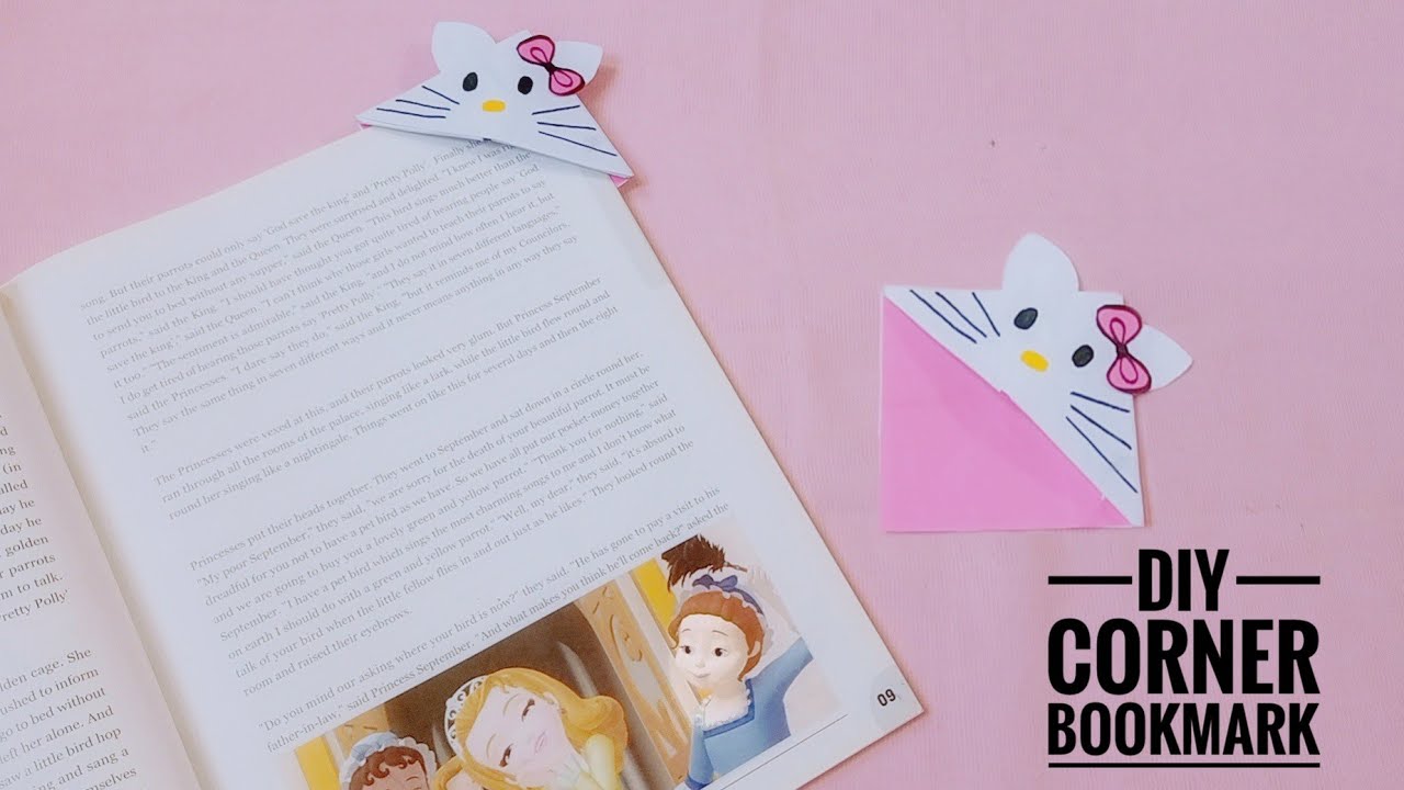 DIY CORNER BOOKMARK | HOW TO MAKE HELLO KITTY BOOKMARK | BACK TO SCHOOL ...
