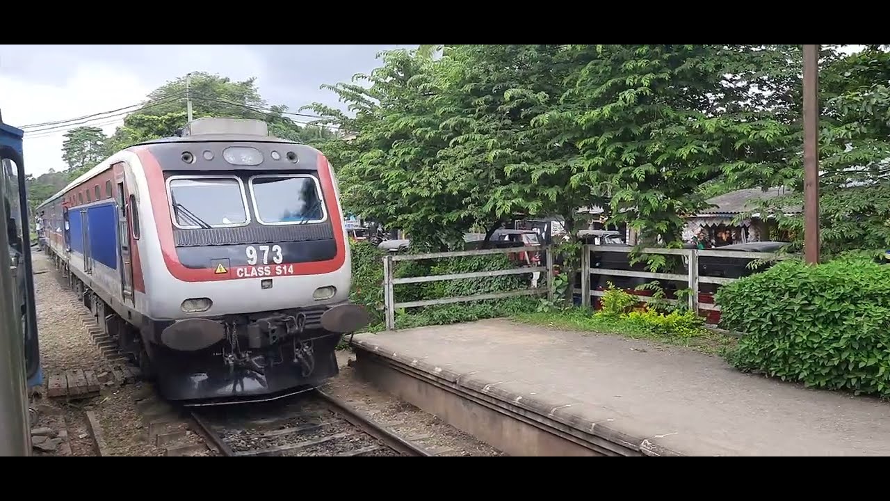 Udarata Menike Train Passing Pilimathalawa Railway Station - YouTube