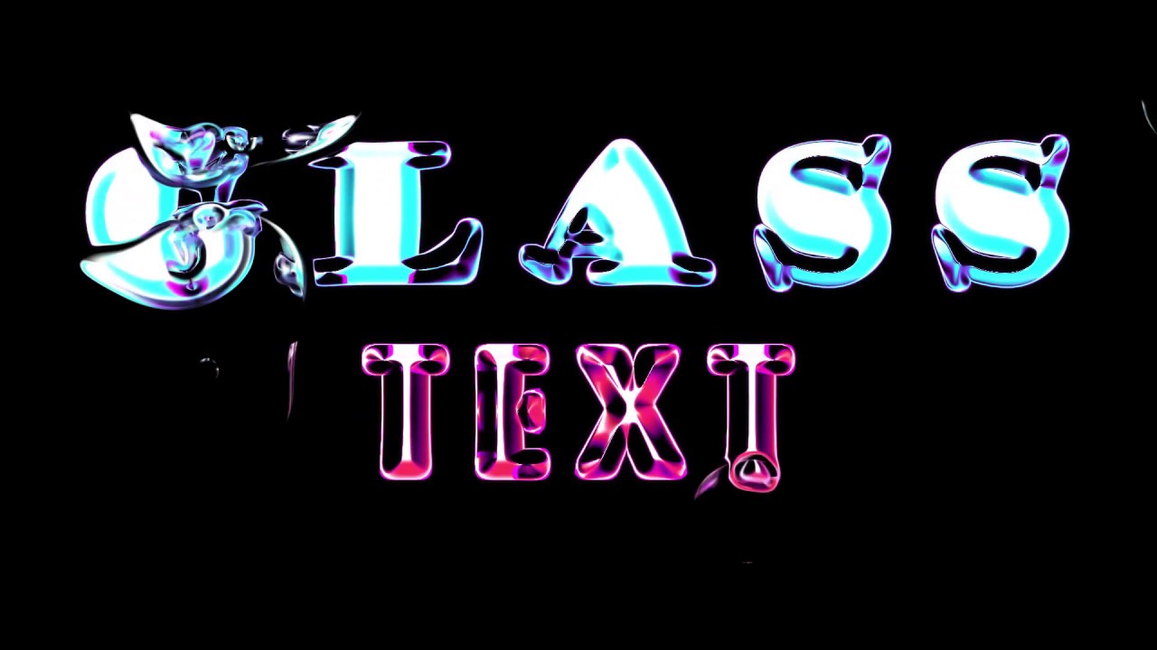 Glass Glow Text with Drops in After Effects - YouTube