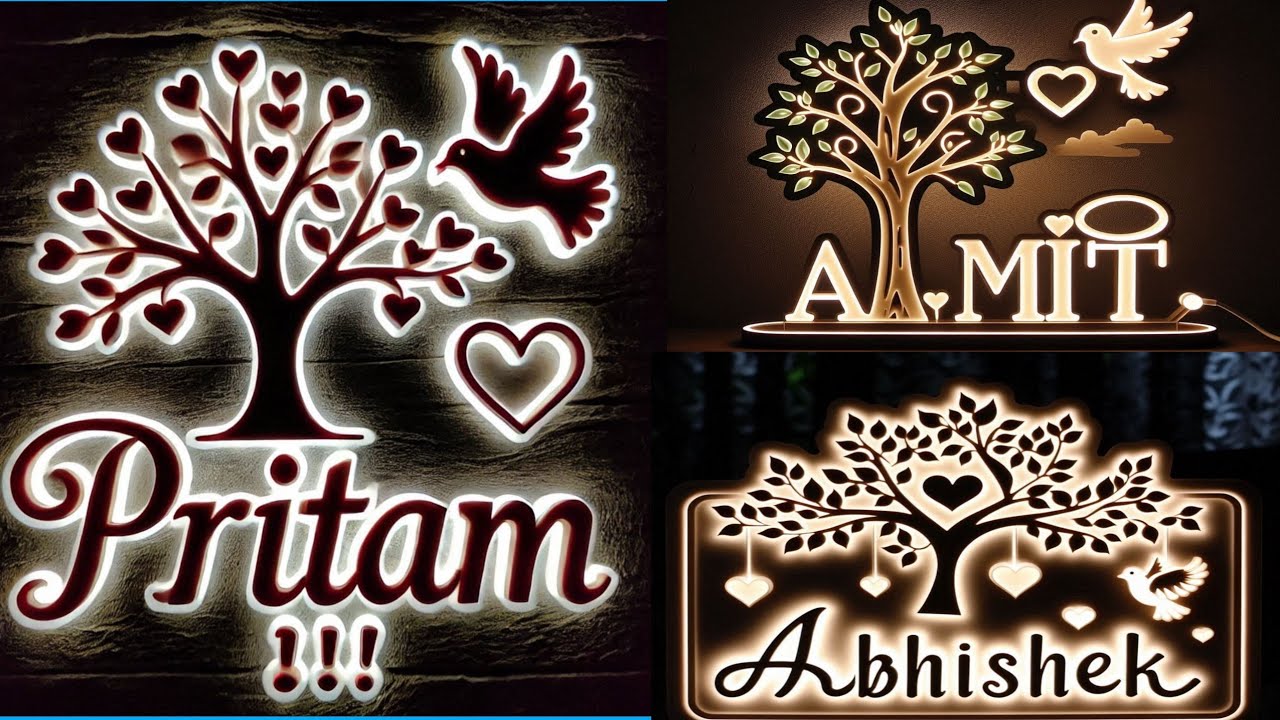 3D Disine Name photo editing 🌴|| How to edit tree photo editing bing ai ...