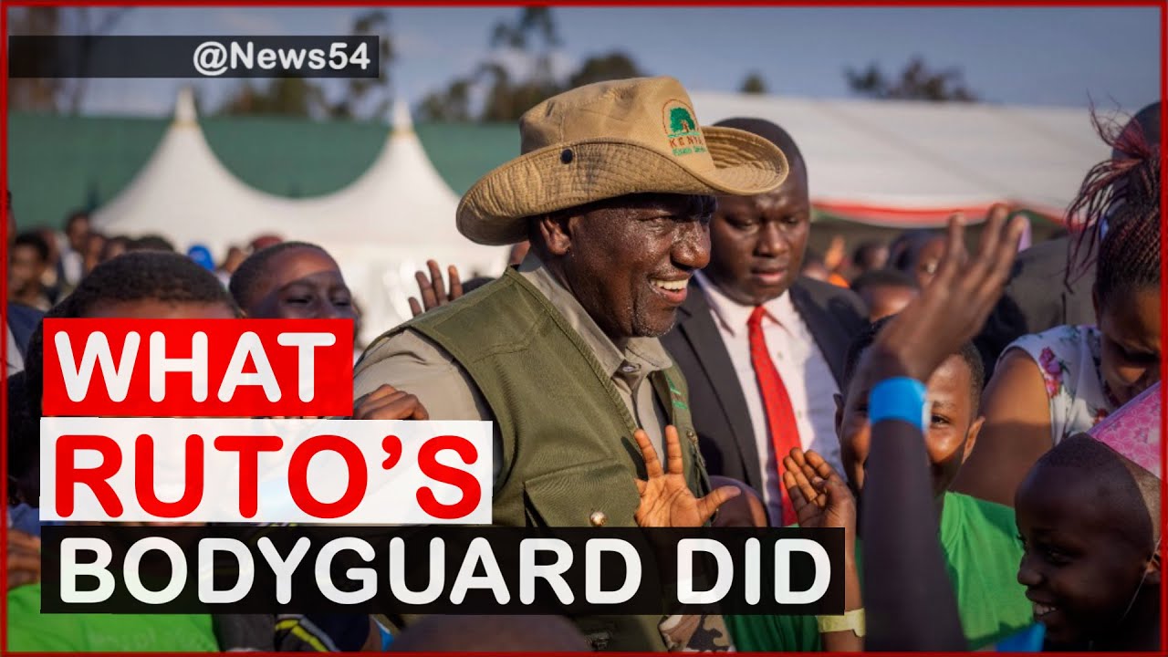 "Huyu Ni Hatari" Ruto's Bodyguard Goes Rough on the crowd | News54 ...
