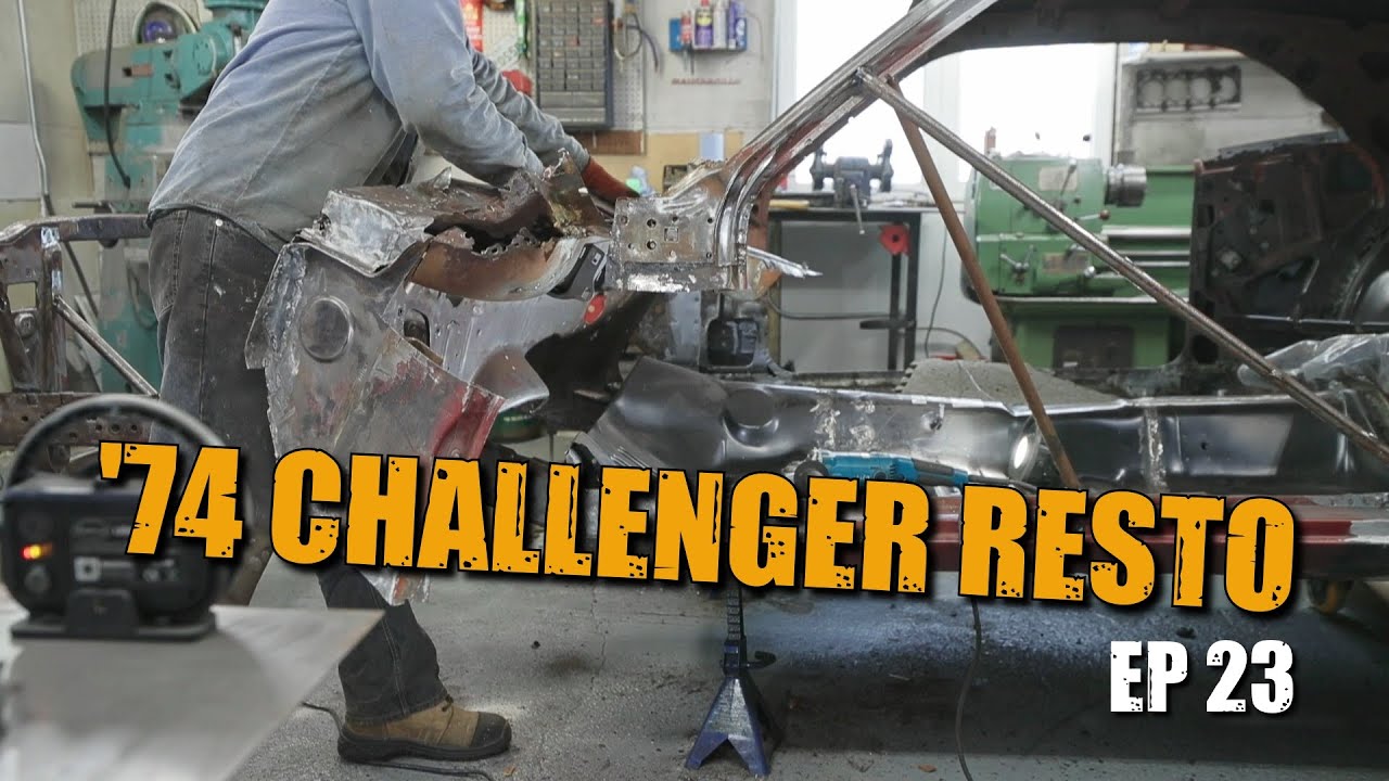 74 Dodge Challenger Restoration #23 - FIREWALL REMOVAL - YouTube