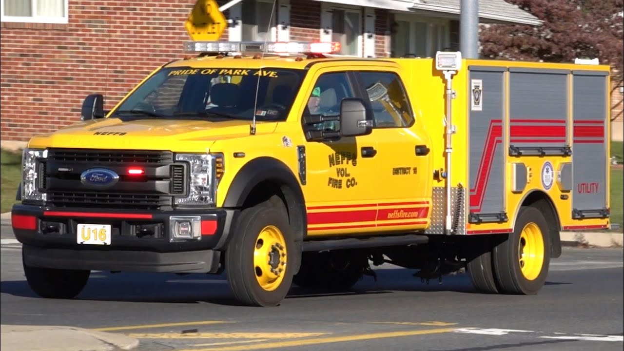Neffs Volunteer Fire Company Utility 16 Responding 10/17/24 - YouTube