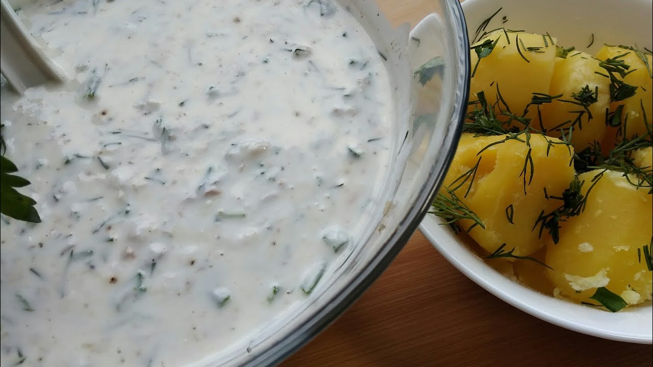 Herring and kefir soup with potatoes.It's so delicious and so easy ...