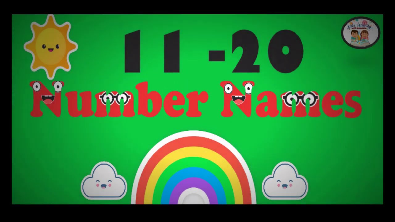 Learn Number Names 11-20 with Spelling| Number Spell 11- 20 for LKG and ...