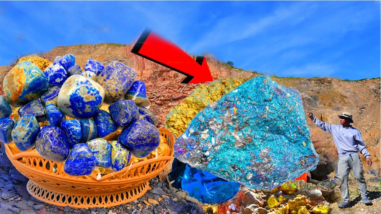 There is treasure hidden in ordinary rocks, large blue rock diamonds ...