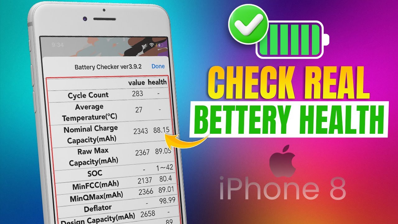 How to Check Real Battery Health of iPhone 8 Plus | Check Actual ...