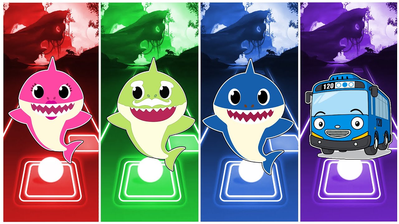 Baby Shark Pink 💢 Baby Shark Green 💢 Baby Shark Blue 💢 Tayo The Little ...