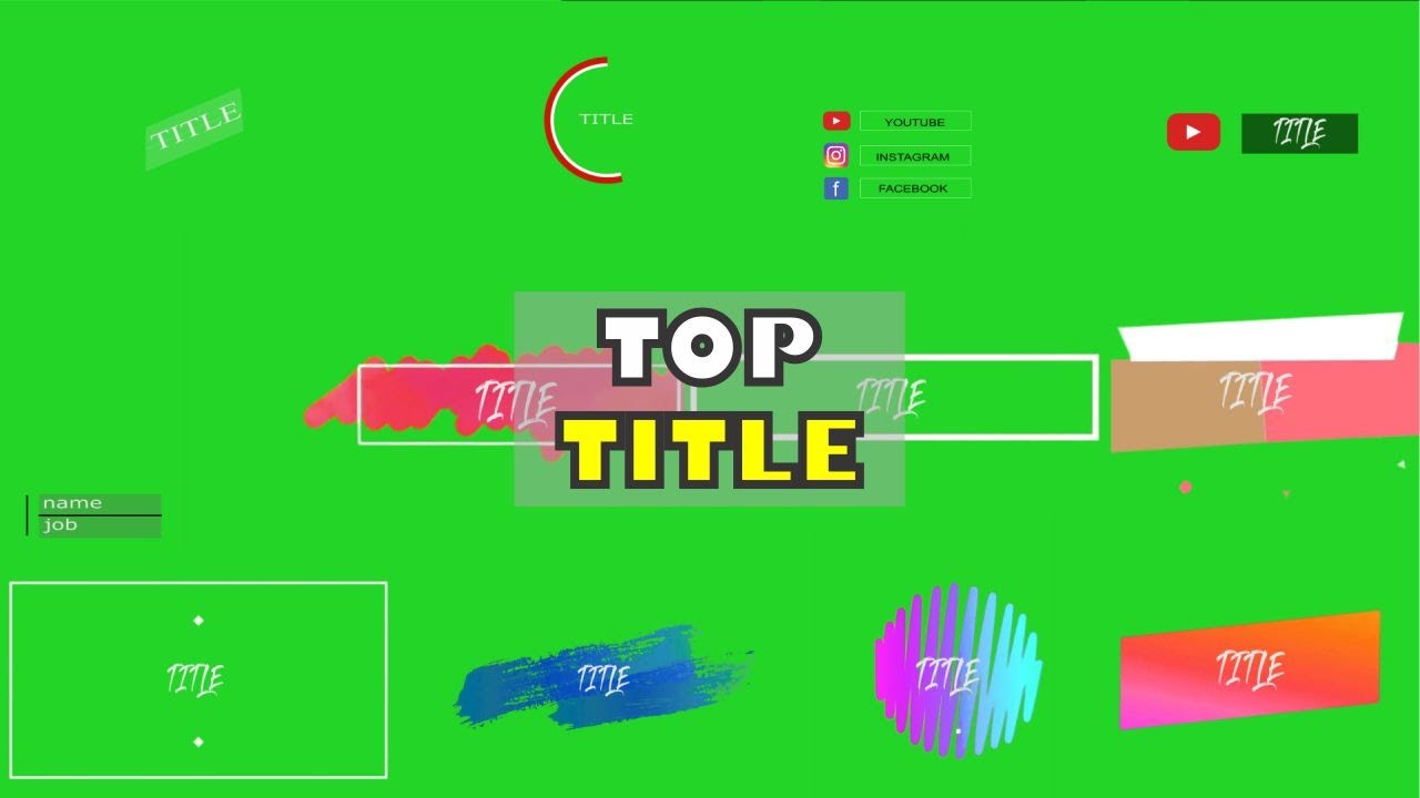 TOP TITLE GREEN SCREEN FREE DOWNLOAD - YouTube
