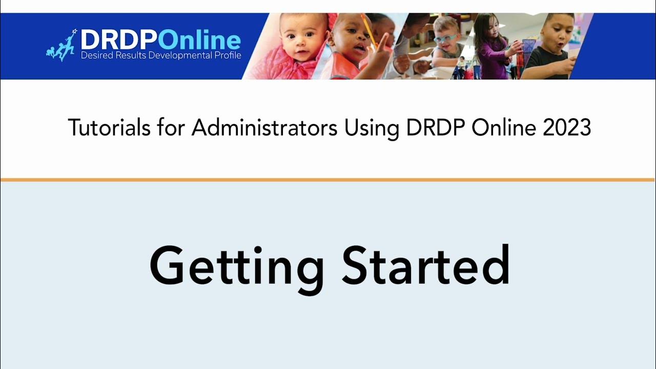 Getting Started with DRDP Online for Administrators - YouTube
