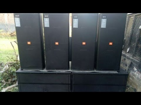 New JBL Dj Setup | न्यू jbl डि.जे सेटअप | sound check | 2 dual bass18 ...