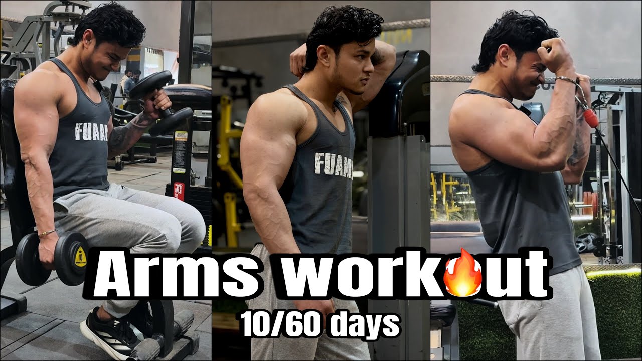 10/60 days gaining , DO THESE EXERCISES TO GROW YOUR ARMS 🔥 - YouTube