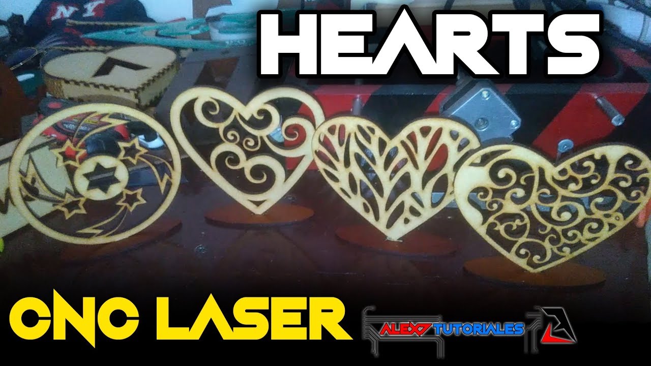 Heart in CNC Laser - Corazón en #CNC #DIY - YouTube