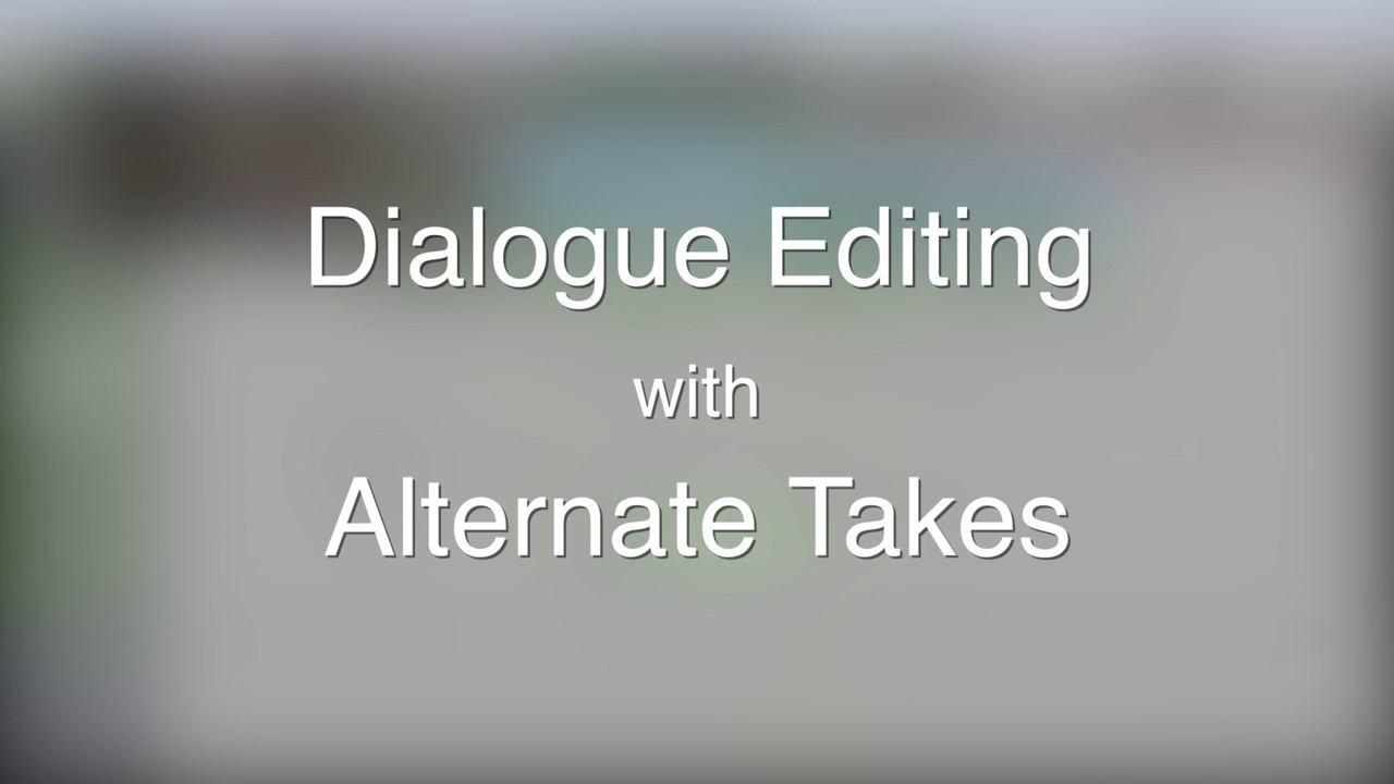Film Sound - Dialogue Editing with Alternate Takes - YouTube