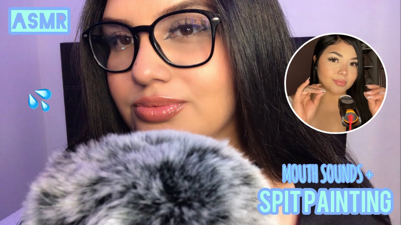 ASMR MOUTH SOUNDS, SPIT PAINTING CON @Brendaasmr | ASMR EN ESPAÑOL - YouTube