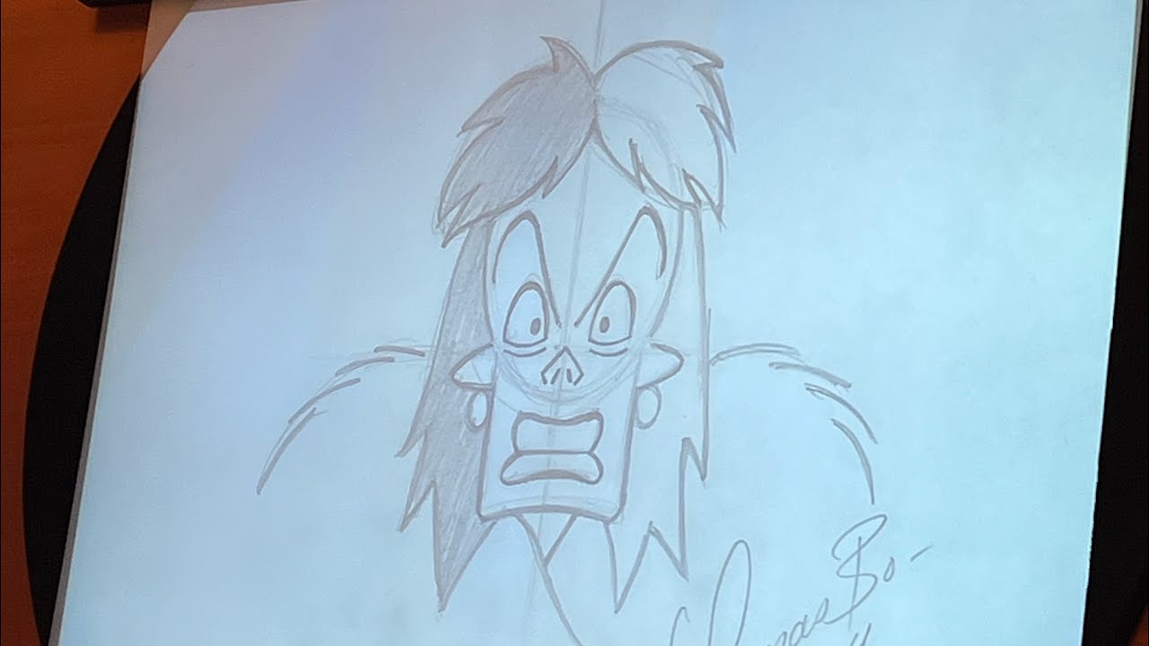 How to Draw Cruella DeVille (Disney California Adventure Animation ...