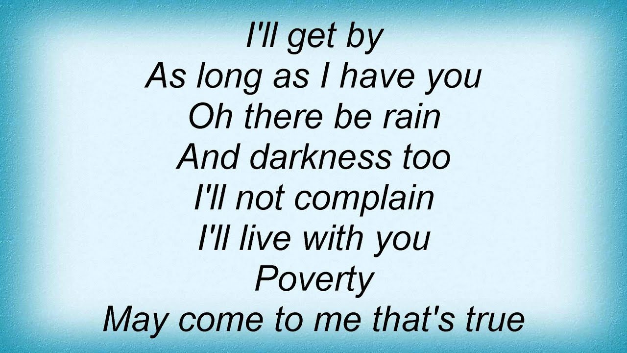 Billie Holiday - I'll Get By Lyrics_1 - YouTube