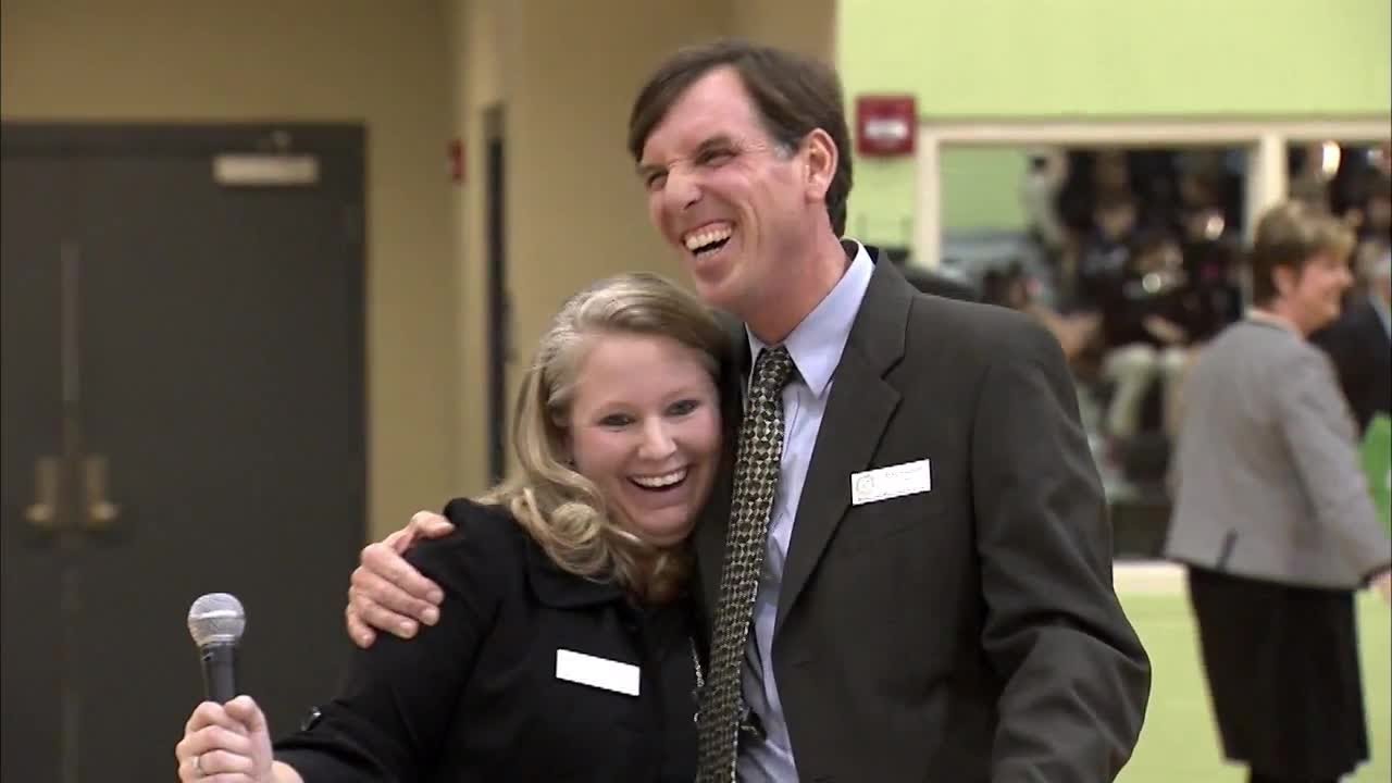 A Proud Mike Sinclair Accepts $25,000 Milken Educator Award from Gary ...