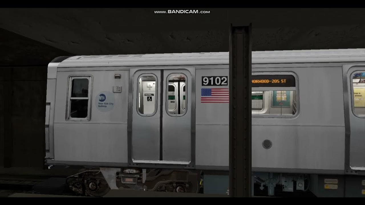 NYCT OpenBVE 205th Street Bound R160B Alstom Siemens mixed consists at 125th St - YouTube