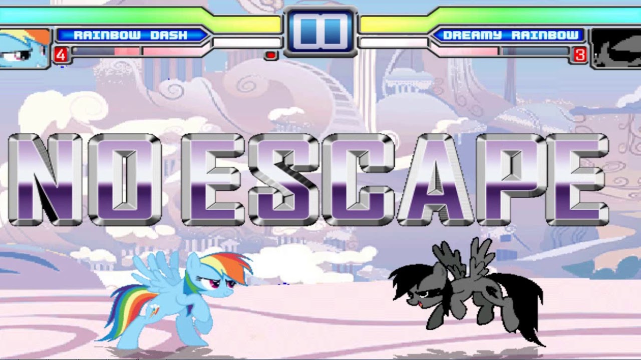 MUGEN - Rainbow dash VS Dreamy rainbow - YouTube