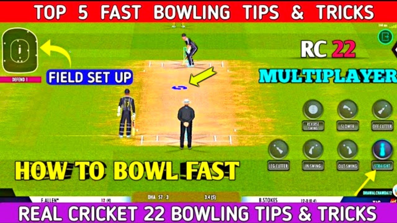 Rc 22 Multiplayer Fast Bowling Tips And Tricks 🤯⚾ How To Fast Bawl Fast