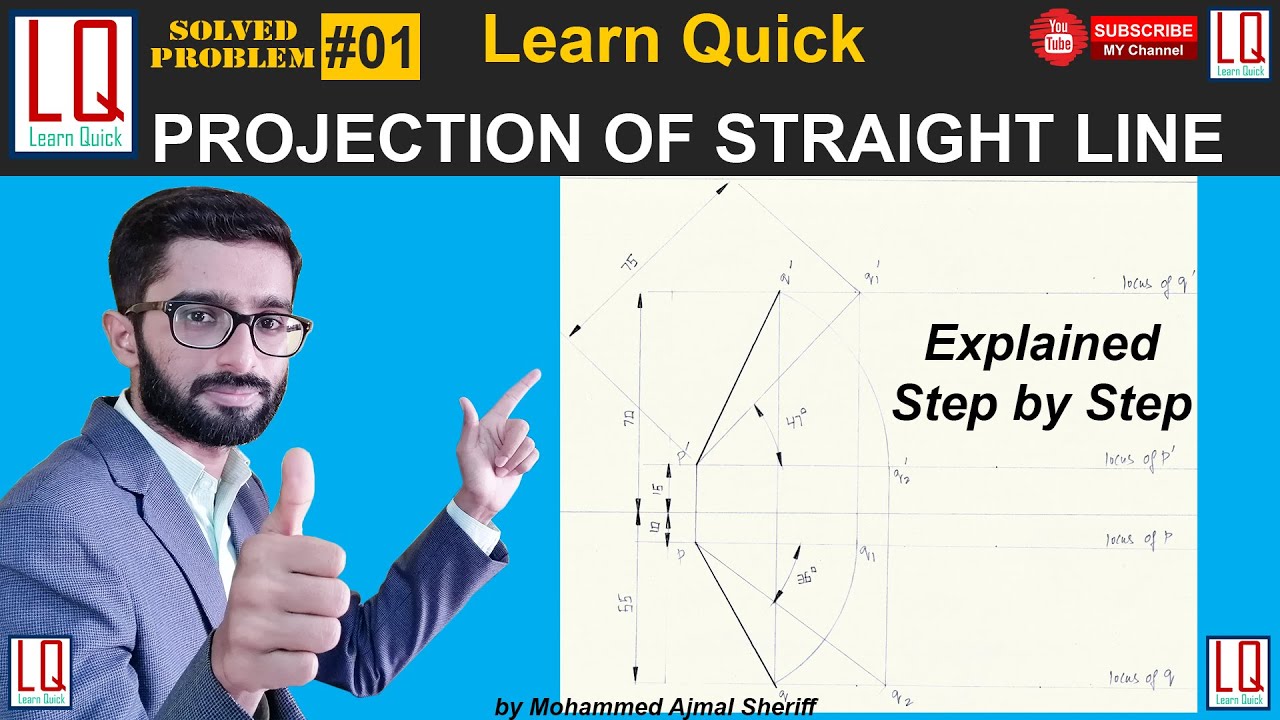 Projection of Straight Line | Engineering Drawing | Tutorial | Learn ...