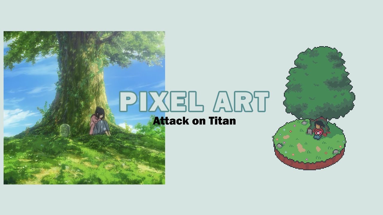speedpaint pixel art attack on titan/shingeki no kyojin - YouTube
