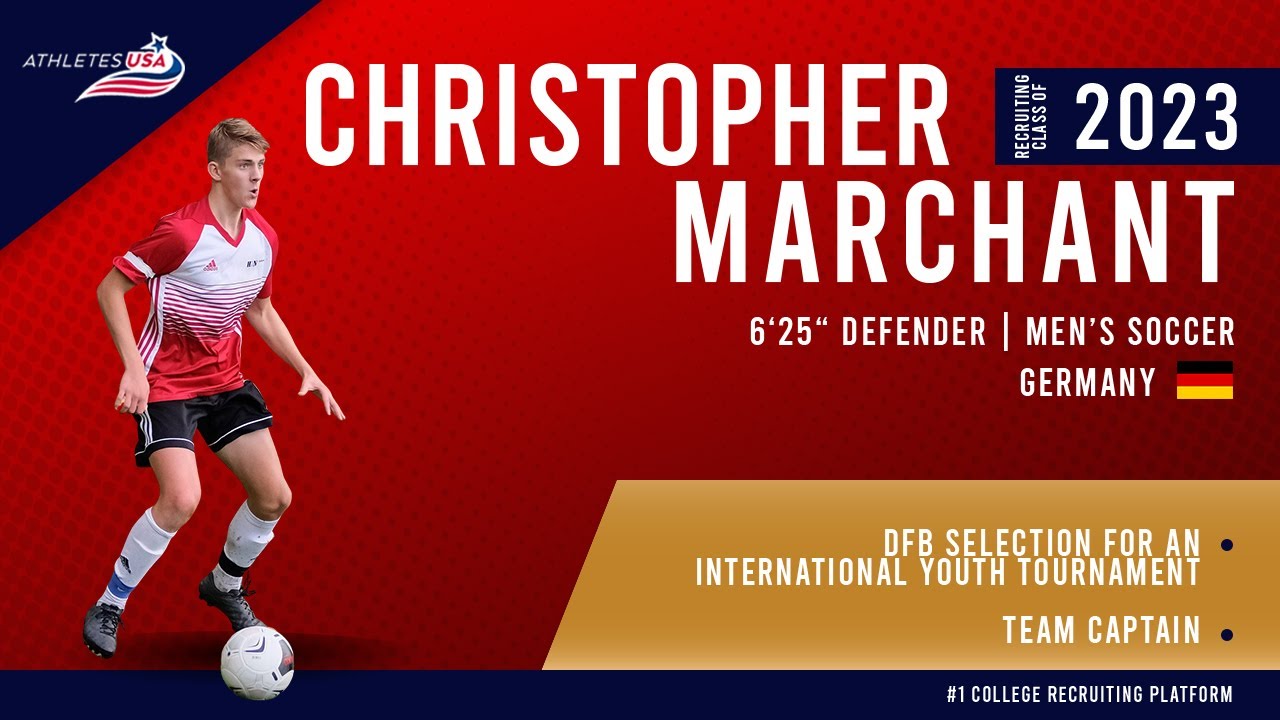 Men's Soccer | CB | Christopher Marchant, Germany | recruit 2023 - YouTube