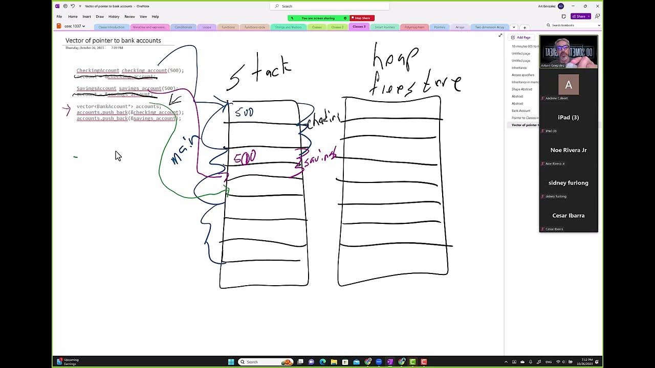 102623 COSC 1337 C++ add vector of accounts and customer to atm - YouTube