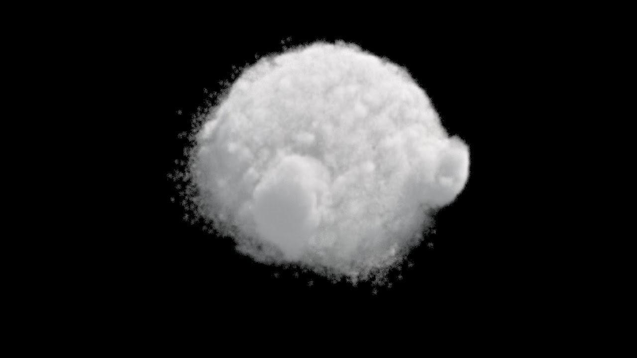 Fluffy snow simulation test - YouTube