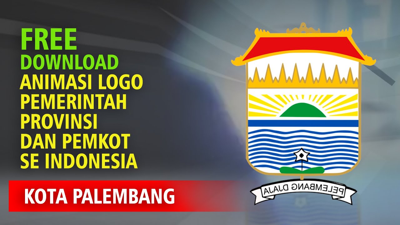 Logo Pemerintah Kota Palembang Propinsi Sumatera Selatan Animasi 3D ...