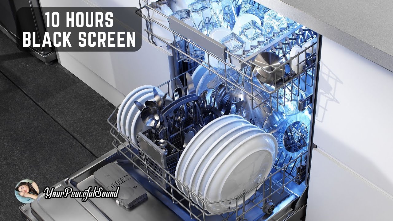 10 Hours of DISHWASHER Noise | White Noise Black Screen | Sleep, Study ...