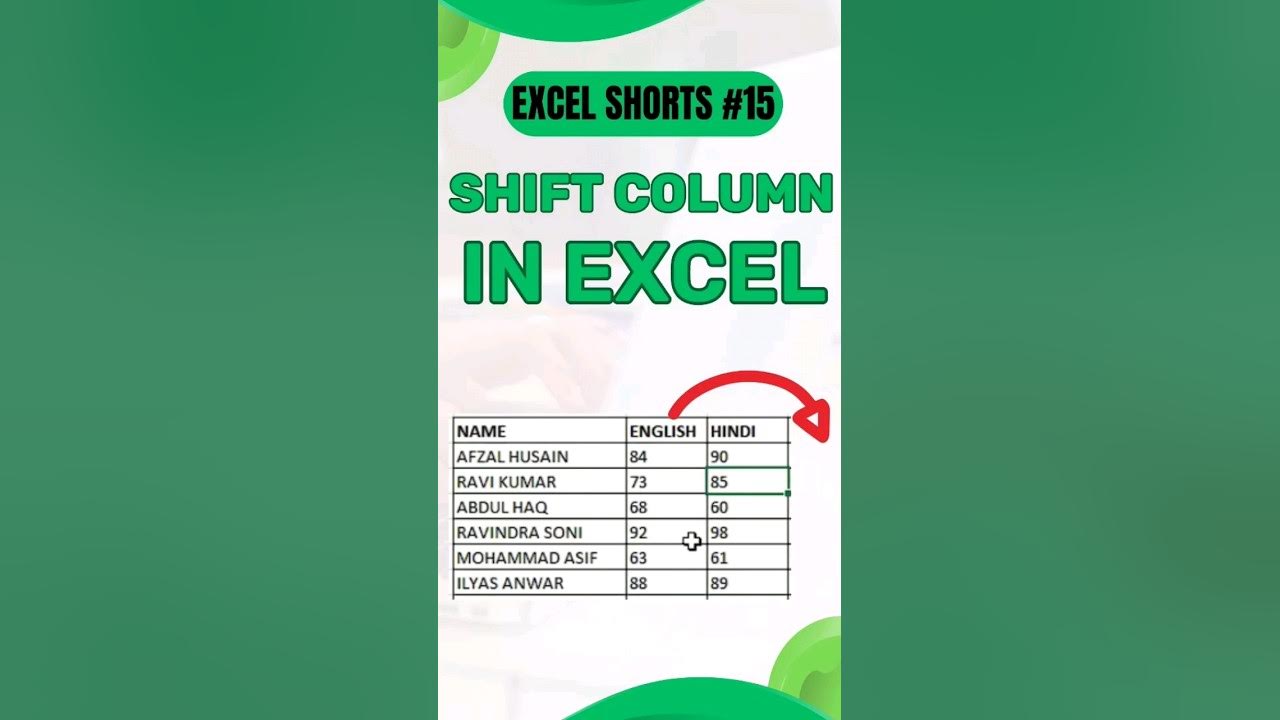 🔄 Shift Column in Excel: Quick Rearrangement Trick! 🔀 #Shorts #ExcelTips #excelshortcuts - YouTube