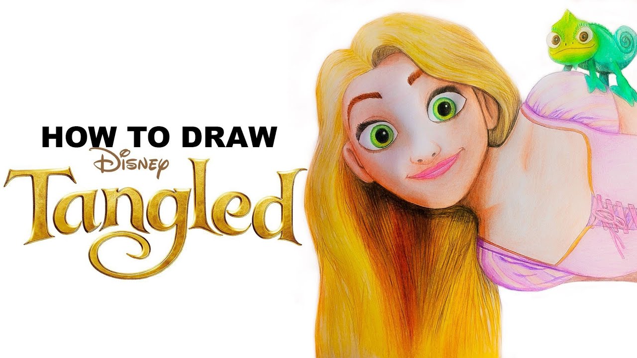 How to draw Tangled - YouTube