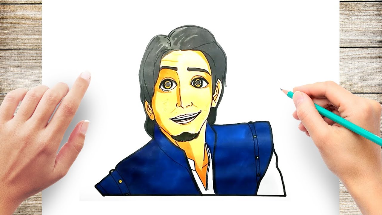 How to Draw Flynn Rider From Tangled - YouTube