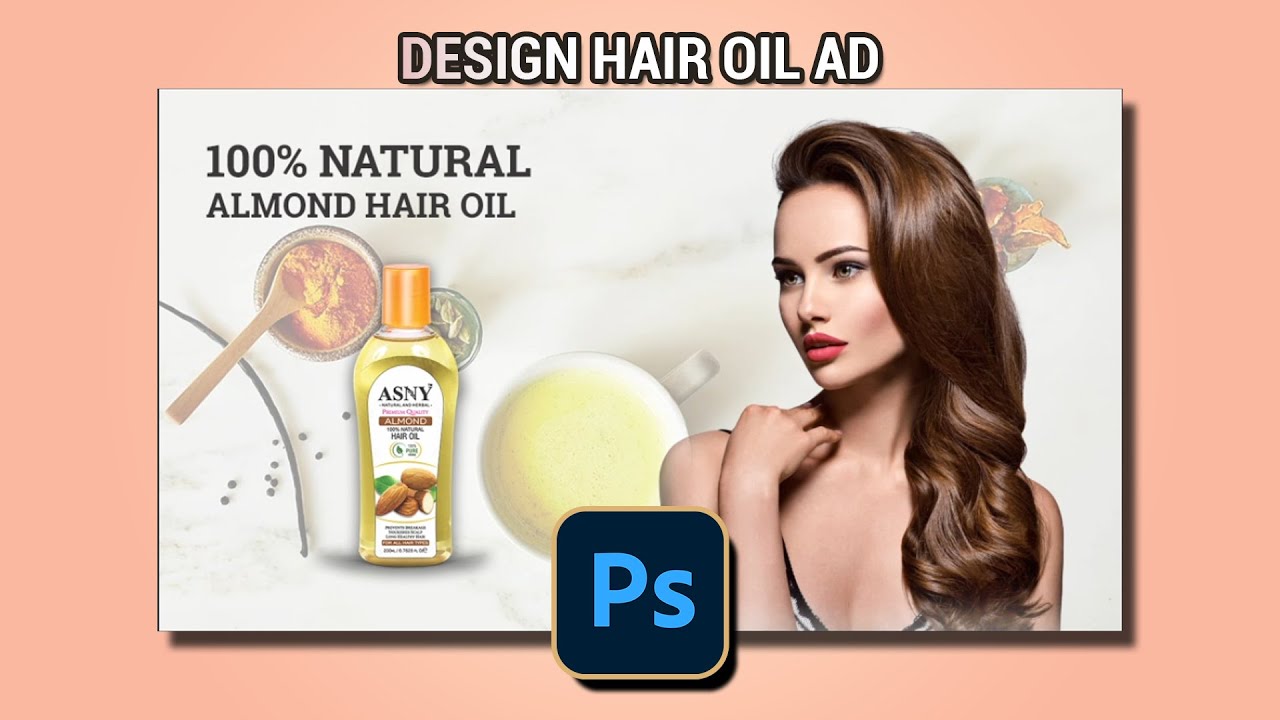 How to Design Hair Oil Ad in Photoshop ? e-commerce Poster Design ...