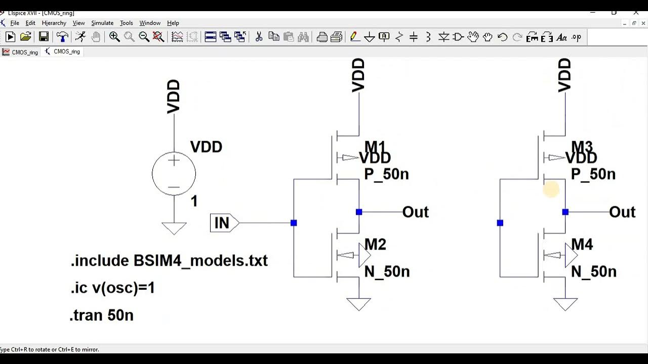 RING OSCILLATOR USING LTSPICE - YouTube